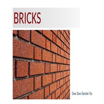 Basic Knowledge of brick for civil engineering.pptx | Geology | Science