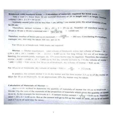 Brick calculation | PDF