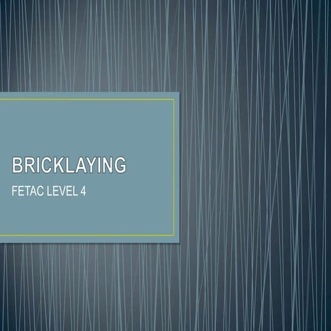 Bricklaying | PPTX