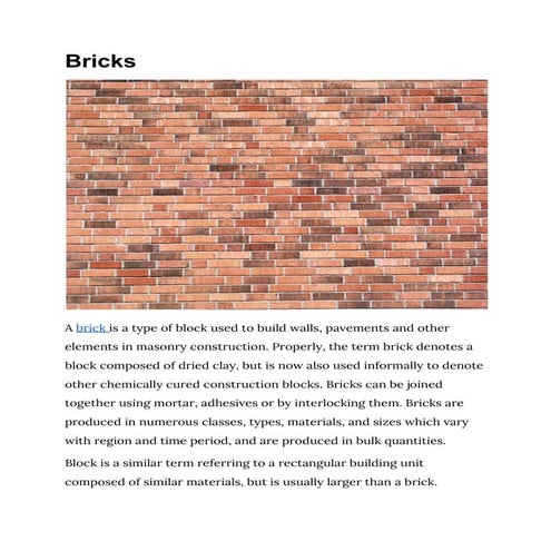 Bricks | PDF