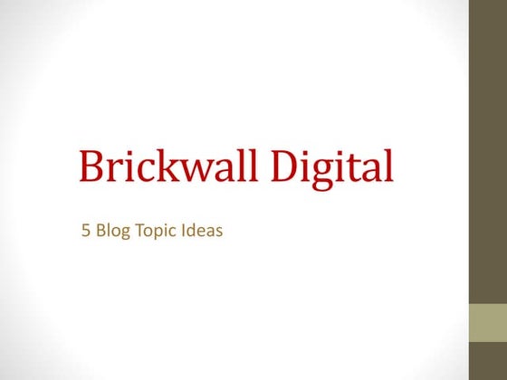 Half brick walling calculations | PPTX