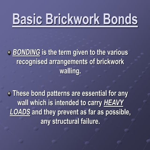 Brickwork Bonding (basics) | PPT