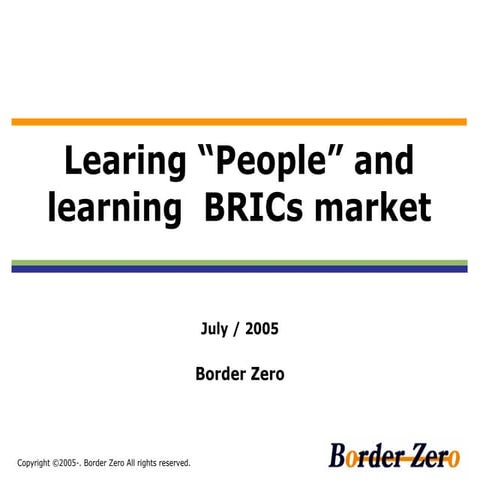 Knowing BRICs through PEOPLE | PDF | Geography | Science