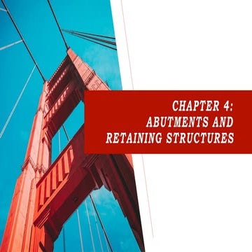 Bridge Engineering Chapter 4 Abutments Pptx