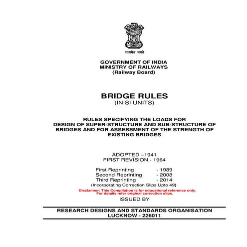 BridgeRule.pd includes guideline for Bridge design | PDF