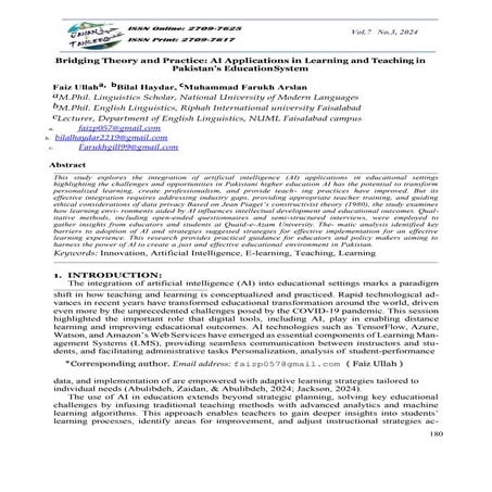 Bridging Theory and Practice AI Applications in Learning and Teaching ...