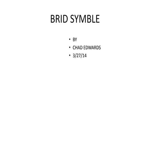 Chad Bird symbol | PPTX | Christianity | Religion & Spirituality