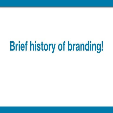 Brief History of Branding | PDF