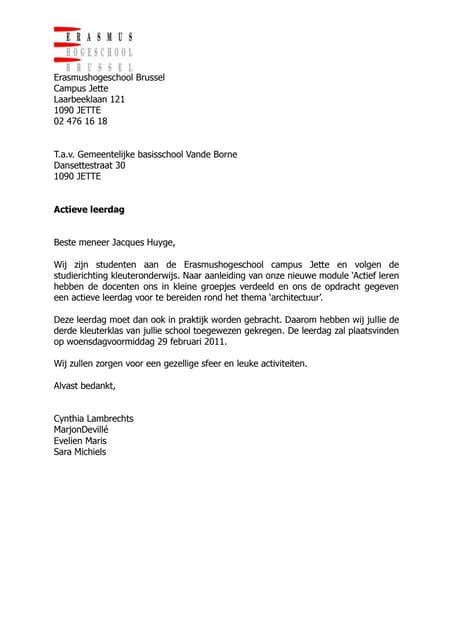 Formele brief | PDF