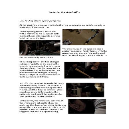 Opening Credits Analysis | DOCX