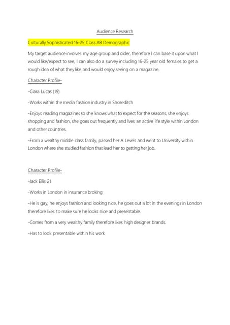 Brief Magazine Front Cover And Content Page Ideas | DOCX
