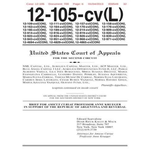 Brief For Amicus Curiae Professor Anne Krueger In Support Of The