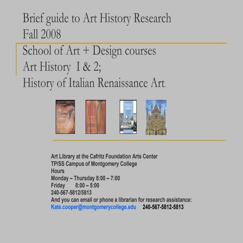 Brief guide to beginning Art History Research | PPT