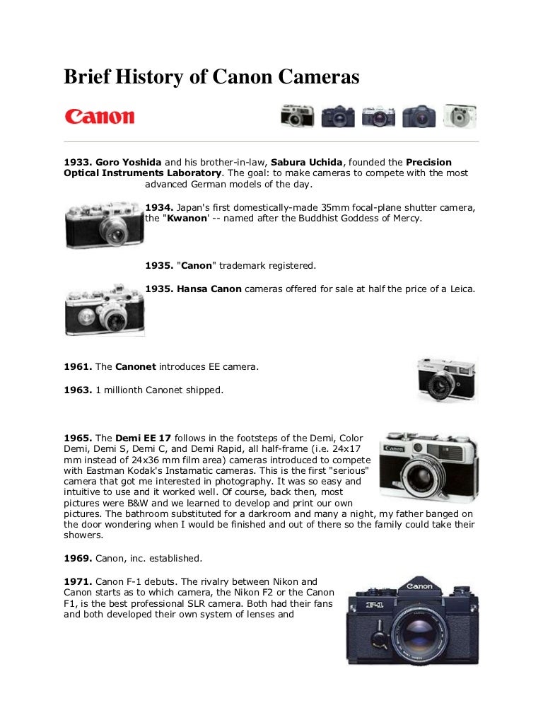 History of canon full frame cameras - surveygilit