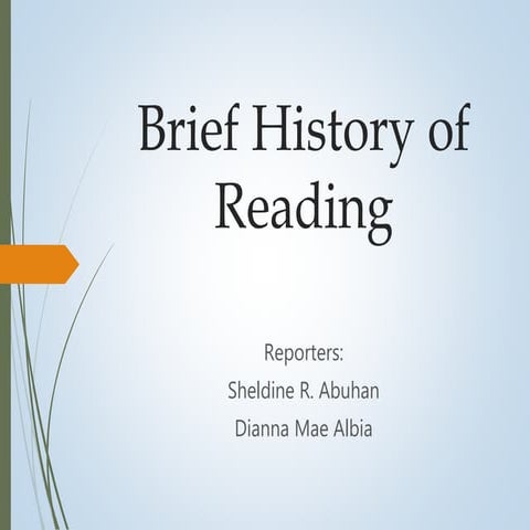 Brief history of reading | PPTX