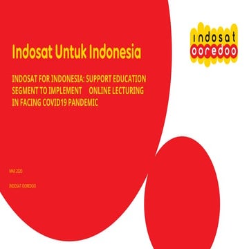 Brief indosat untuk indonesia mobile and midi csr final external | PPT