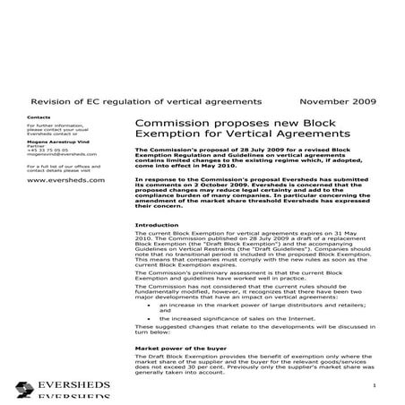Briefing.Block.Exemption.Vertical.Agreements | PDF