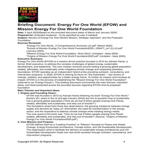 Briefing Document Energy For One World (EFOW) and Mission Energy For One World Foundation (1).pdf