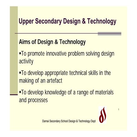Presentation Course Structure PRODUCT DESIGN GCSE | PPT