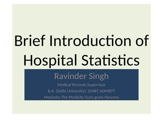 Hospital Statistics | PPTX