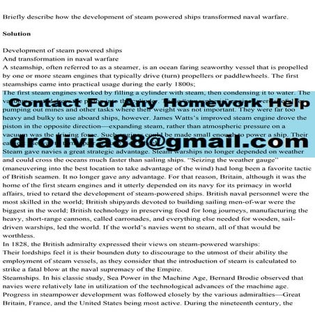 Briefly describe how the development of steam powered ships transfor.pdf