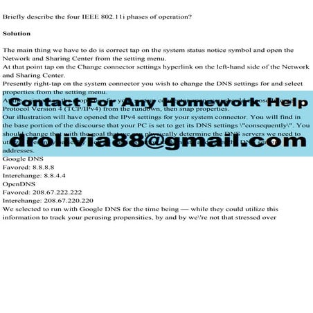 Briefly describe the four IEEE 802.11i phases of operationSolut.pdf