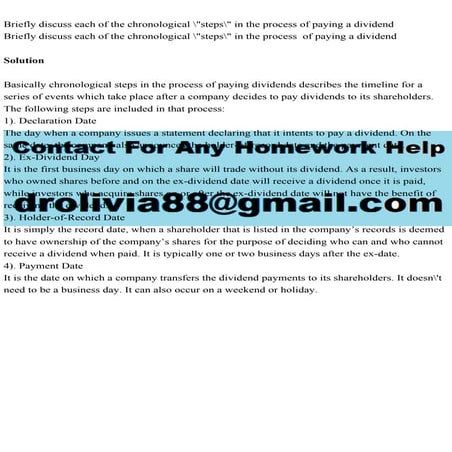 Briefly discuss each of the chronological steps in the process o.pdf