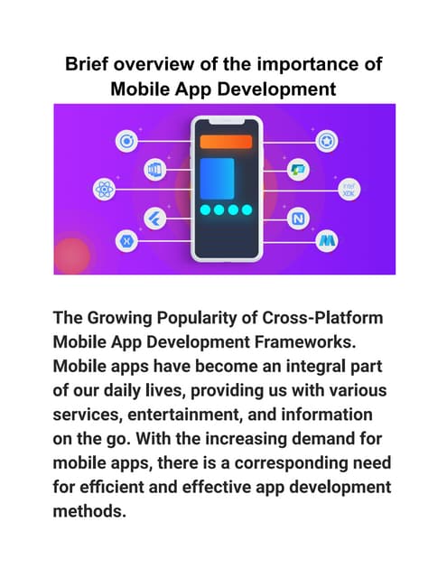 Cross-Platform Mobile App Development Tools in 2024 | PDF