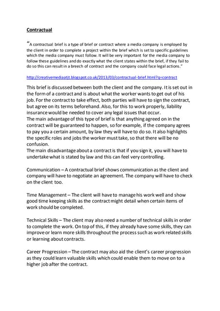 Task 2 client brief report | PDF