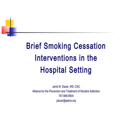 Brief smk cess interv in hosp setting | PPT