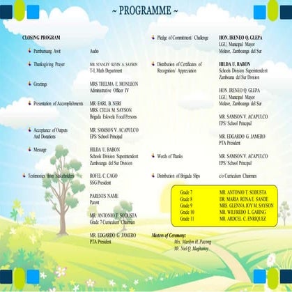 MVTS Brigada Closing Program 2016 | DOCX