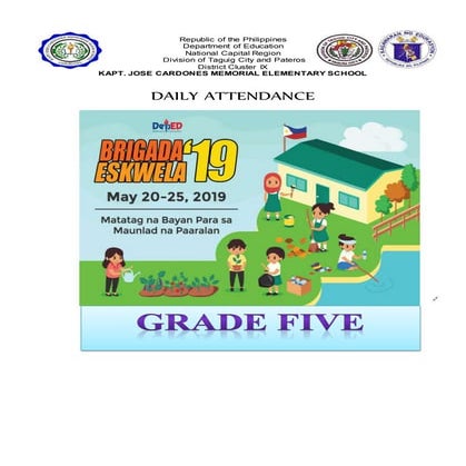 Brigada eskwela 2019 daily attendance | PDF