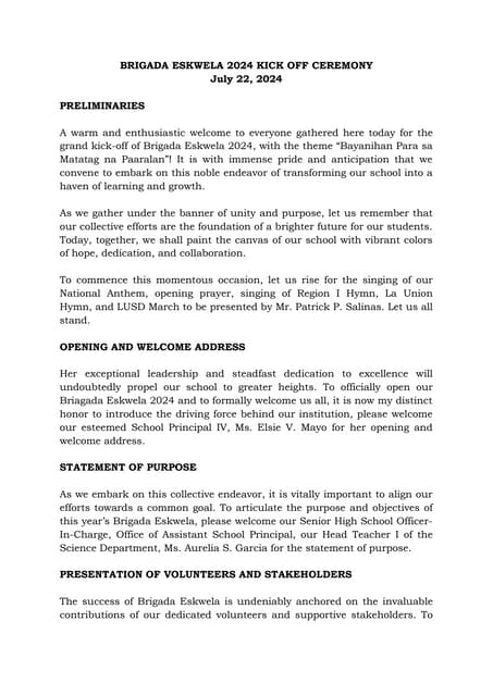 Intramurals 2024 2025 Emcee Script Opening Pdf