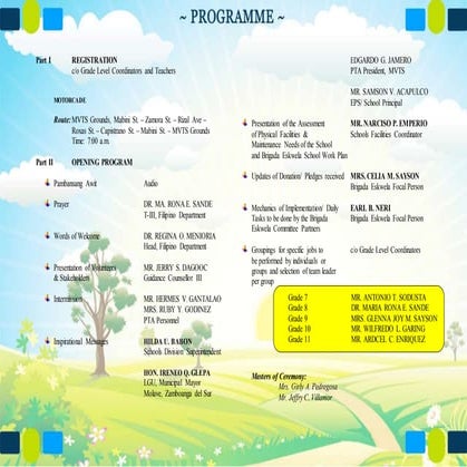 MVTS Brigada Opening Program 2016 | DOCX