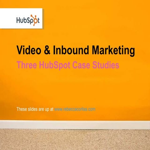 Video & Inbound Marketing, Three HubSpot Case Studies | PPT