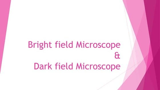 Dark field microscopy | PPTX