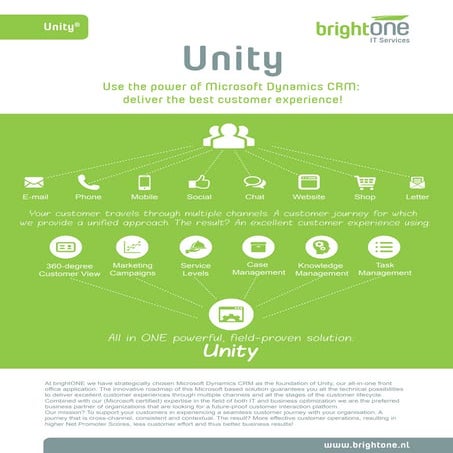 brightONE Unity: a Microsoft based Contact Center Solution | PDF