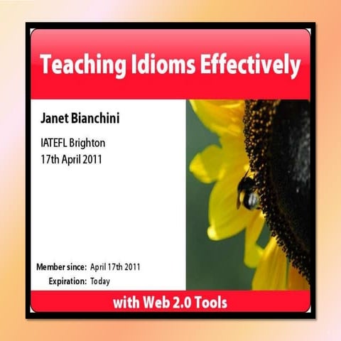 Teaching Idioms Effectively with Web 2.0 Tools | PPTX