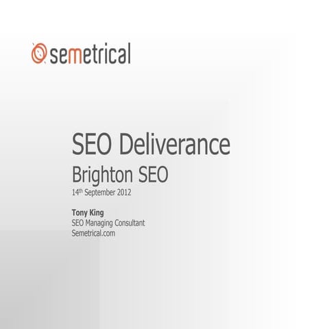 SEO Deliverance | PPTX