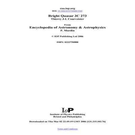 Bright quasar 3c273 | PDF