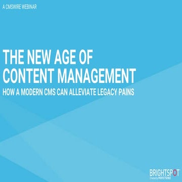 [WEBINAR] 5 Things Every Modern CMS Should Deliver | PDF