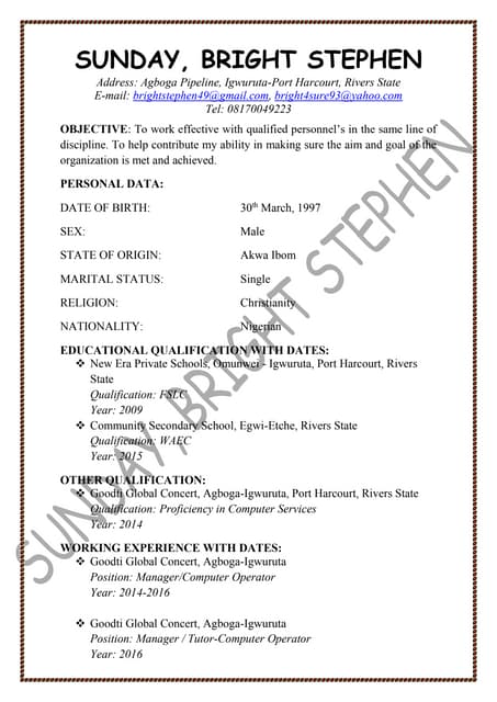 Francis Cv (1) | PDF