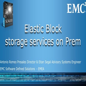 Bright talk Elastic Block Storage Service on prem | PDF
