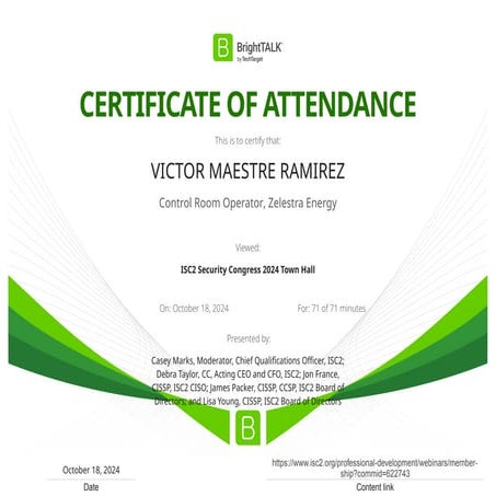 ISC2 Security Congress 2024 Town Hall - ISC2 | PPT