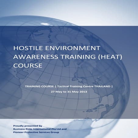 Bri hostile environment awareness training course thailand | PDF