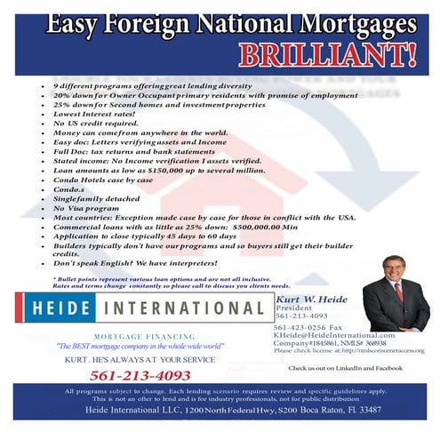 Foreign National Mortgage programs | PDF