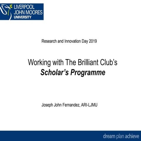Working with The Brilliant Club's Scholar's Programme | PDF