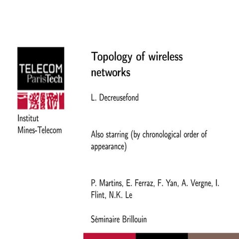 Topological algebra for wireless networks | PPT