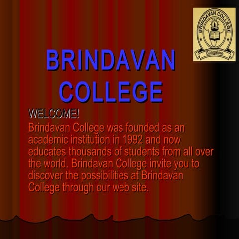 Brindavan College Logo Brindavan College Of Architecture Bangalore