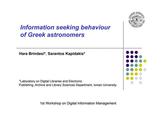 ellis model of information seeking behaviour | PDF | Search | Internet
